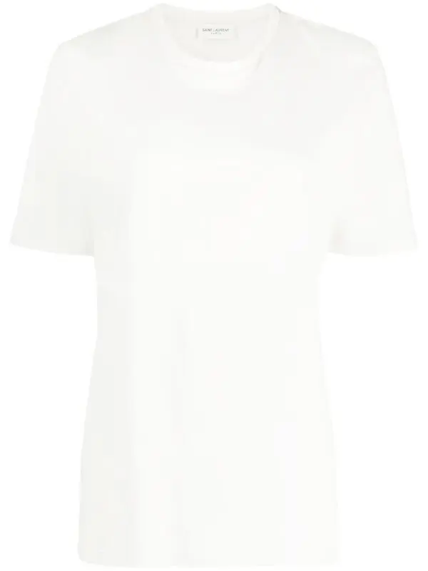 Saint Laurent Logo-embroidered T-shirt