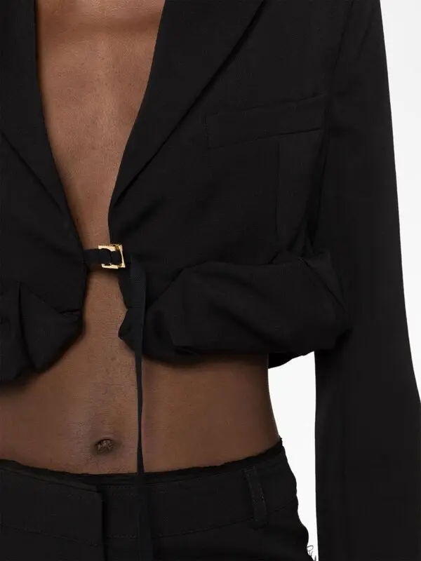 Jacquemus La Veste Croissant Cropped Blazer