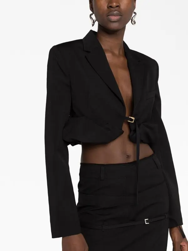 Jacquemus La Veste Croissant Cropped Blazer