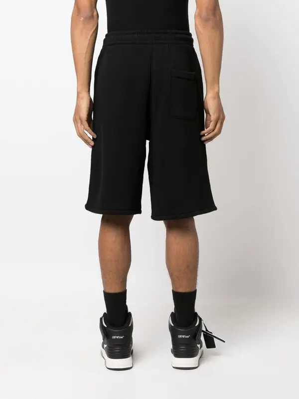 Off-White Organic Cotton Track Shorts - Black