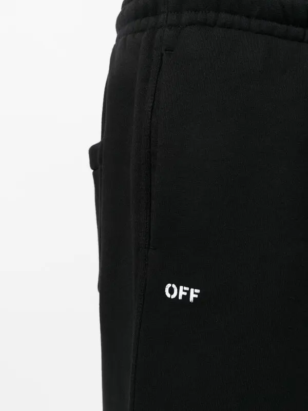 Off-White Organic Cotton Track Shorts - Black