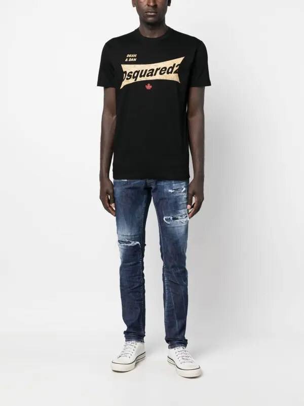 Dsquared2 Logo-print Cotton T-shirt - Black