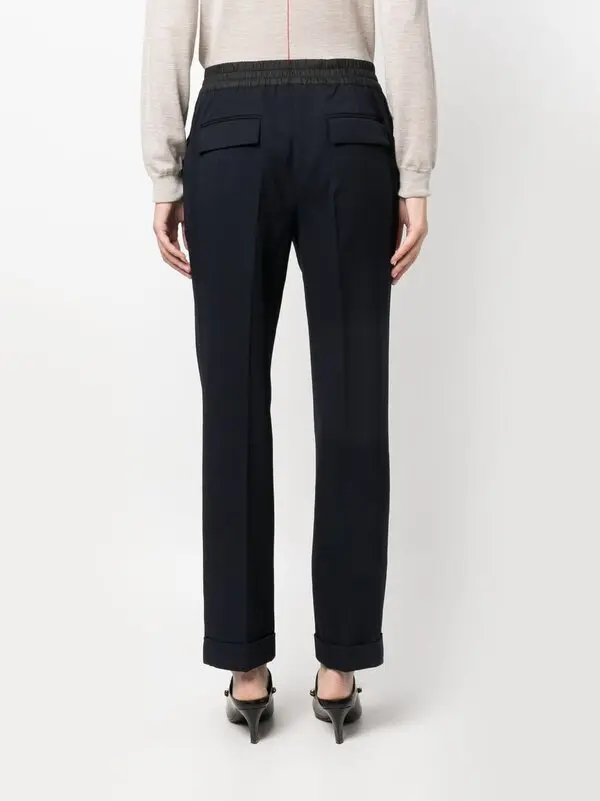 P.a.r.o.s.h Mid-rise Straight-leg Trousers - Blue