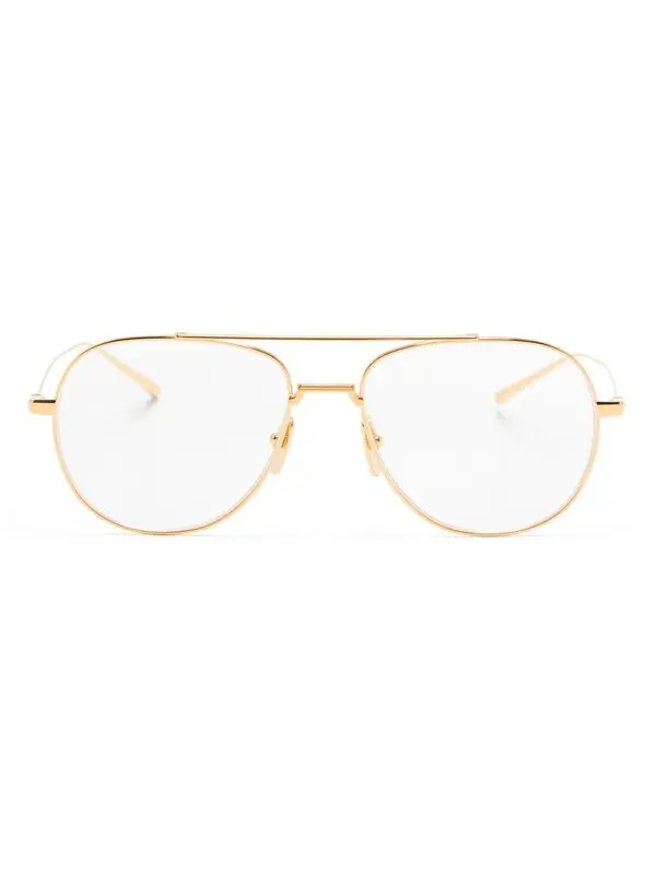 Dita Metal Aviator-frame Glasses - Gold