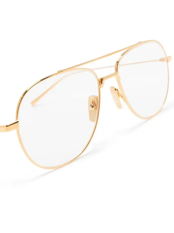 Dita Metal Aviator-frame Glasses - Gold