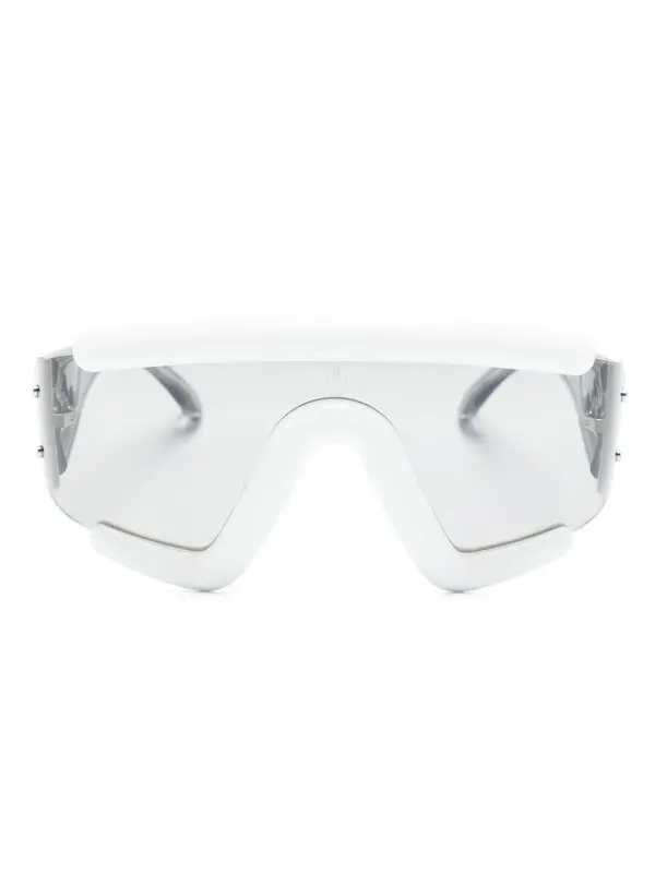 Moncler Lancer Shield-frame Sunglasses - White