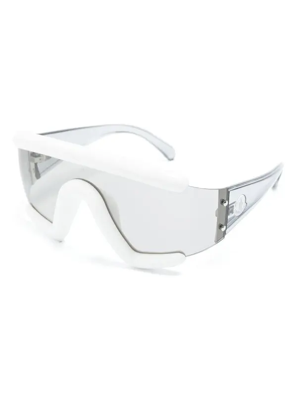 Moncler Lancer Shield-frame Sunglasses - White