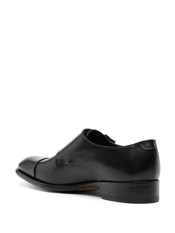 DOUCAL'S Double-strap Leather Monk Shoes