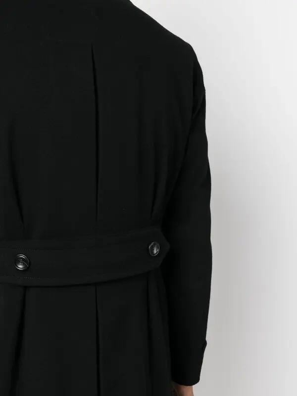 Tagliatore Double-breasted Wool-blend Coat - Black