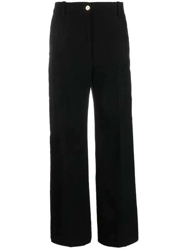 PATOU Iconic Long Wide-leg Trousers - Black