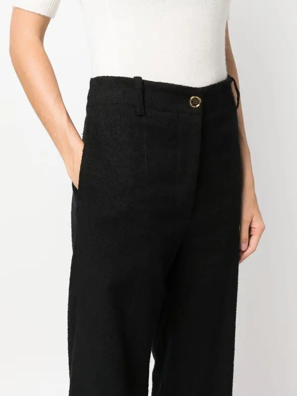 PATOU Iconic Long Wide-leg Trousers - Black