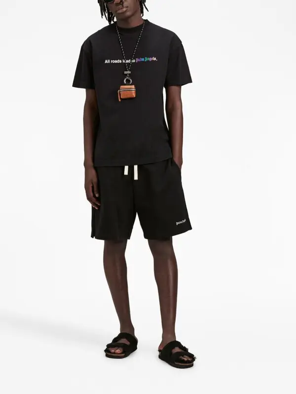Palm Angels Embroidered Logo Track Shorts