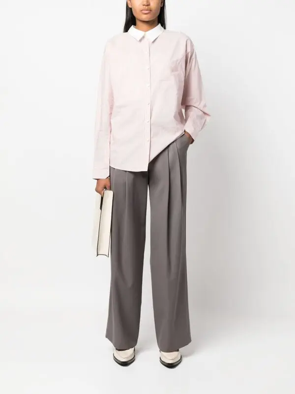 LOW CLASSIC Pleated High-waist Trousers - Grey