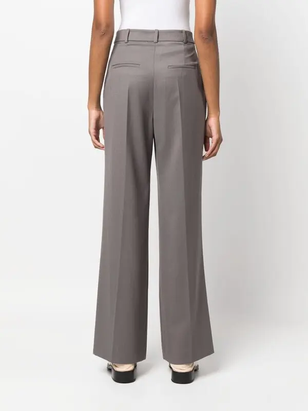 LOW CLASSIC Pleated High-waist Trousers - Grey