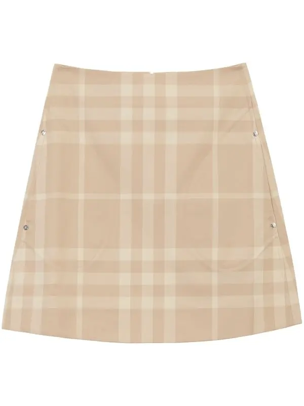 Burberry Check-print A-line Skirt