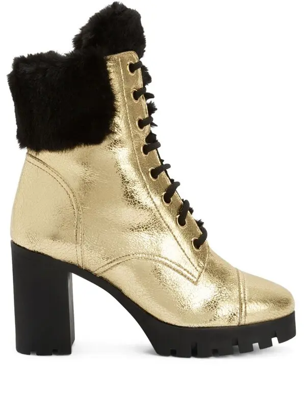 GIUSEPPE ZANOTTI Moyra 90mm Metallic Boots - Gold