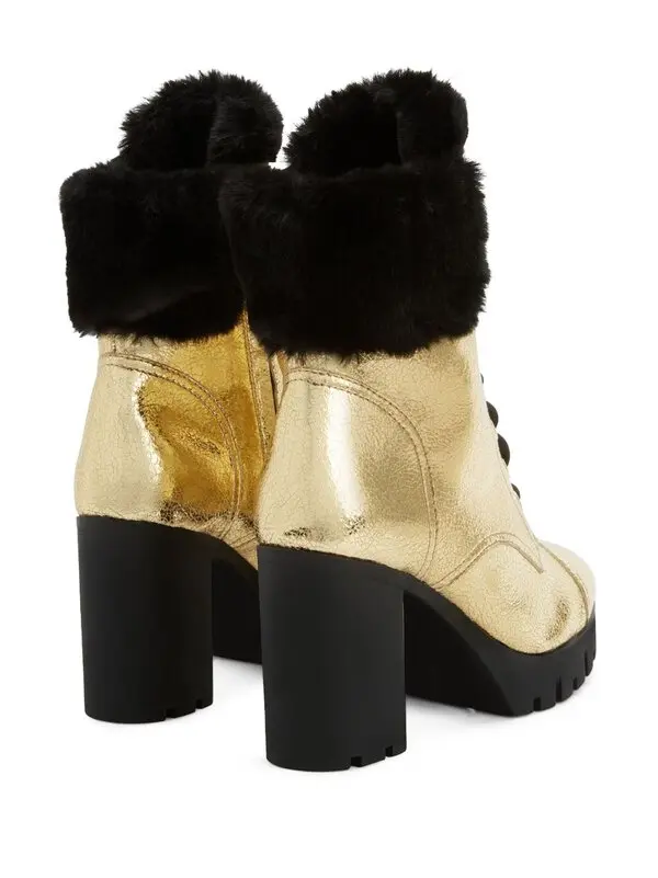 GIUSEPPE ZANOTTI Moyra 90mm Metallic Boots - Gold