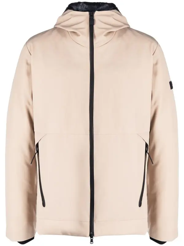 Peuterey Logo-patch Hooded Jacket - Neutrals