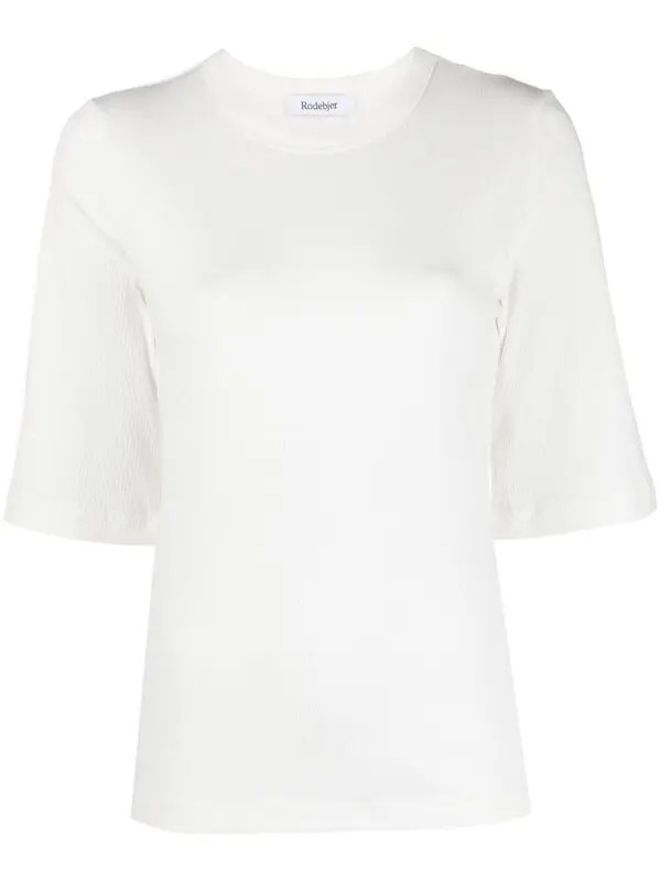 Rodebjer Fine-ribbed Organic Cotton T-shirt - White