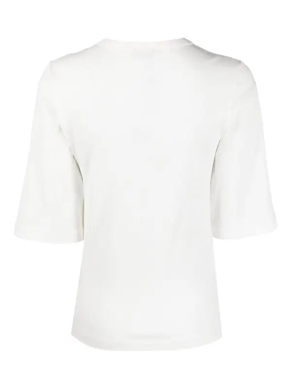 Rodebjer Fine-ribbed Organic Cotton T-shirt - White