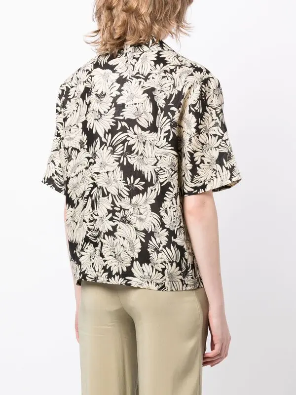 ANINE BING Floral-print Linen Shirt