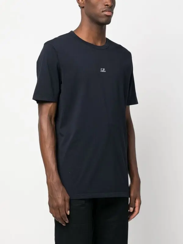 C.P. COMPANY Logo-print Cotton T-shirt - Blue