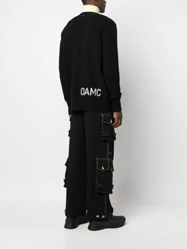 OAMC Logo-print Wool Jumper - Black