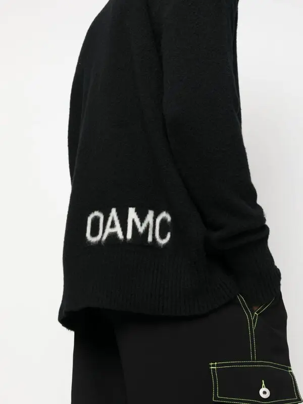 OAMC Logo-print Wool Jumper - Black