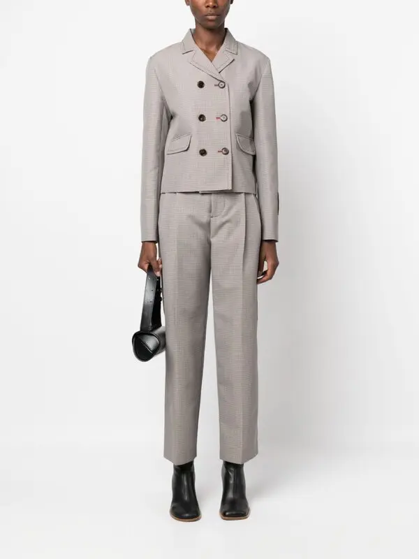 Marni Pleated Cropped Trousers - Neutrals