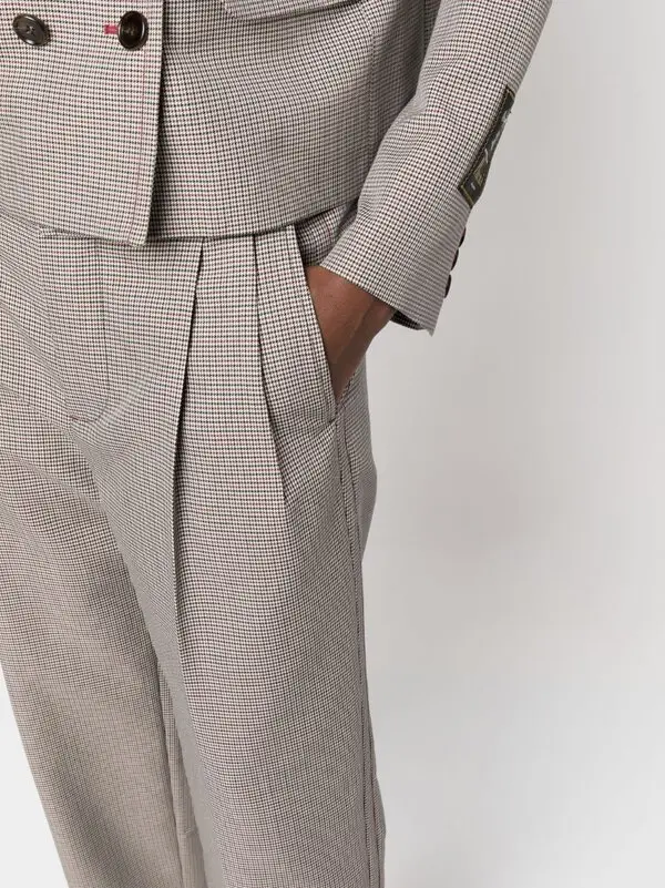 Marni Pleated Cropped Trousers - Neutrals