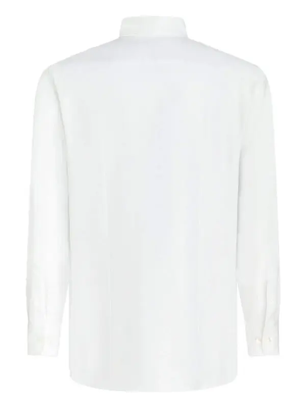 Etro Pegaso Motif-embroidered Cotton Shirt - White