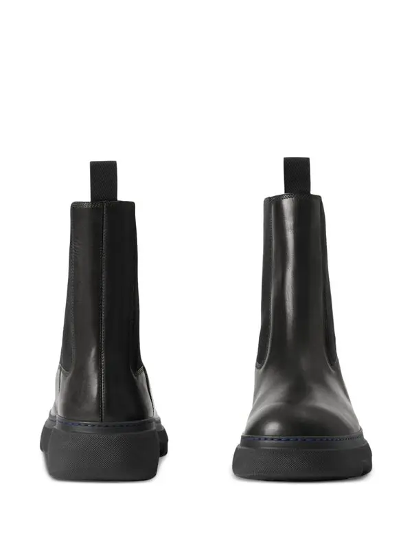 Burberry Leather Chelsea Boots - Black