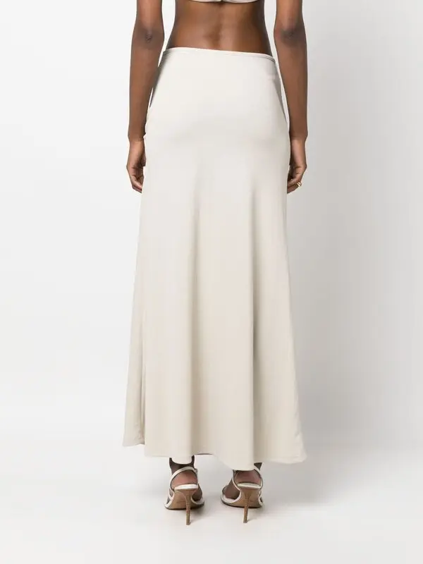 Christopher Esber Bead-embellished Ribbed Midi Skirt