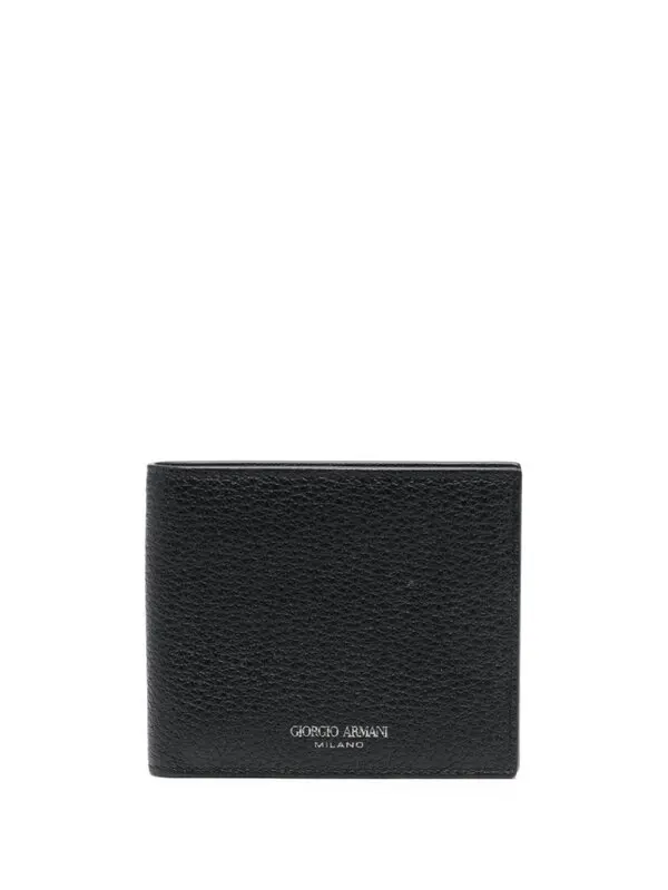 Giorgio Armani Grained-textured Leather Wallet - Black