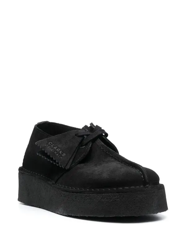Clarks Platform-sole Leather Sneakers - Black