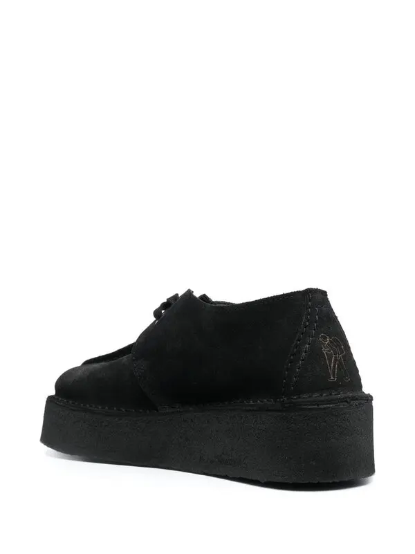 Clarks Platform-sole Leather Sneakers - Black