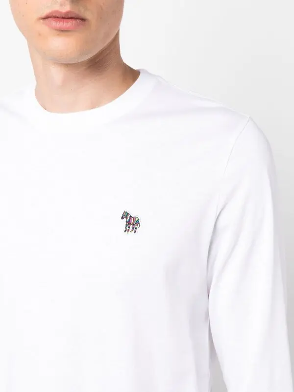 Paul Smith Zebra-motif Cotton T-shirt - White