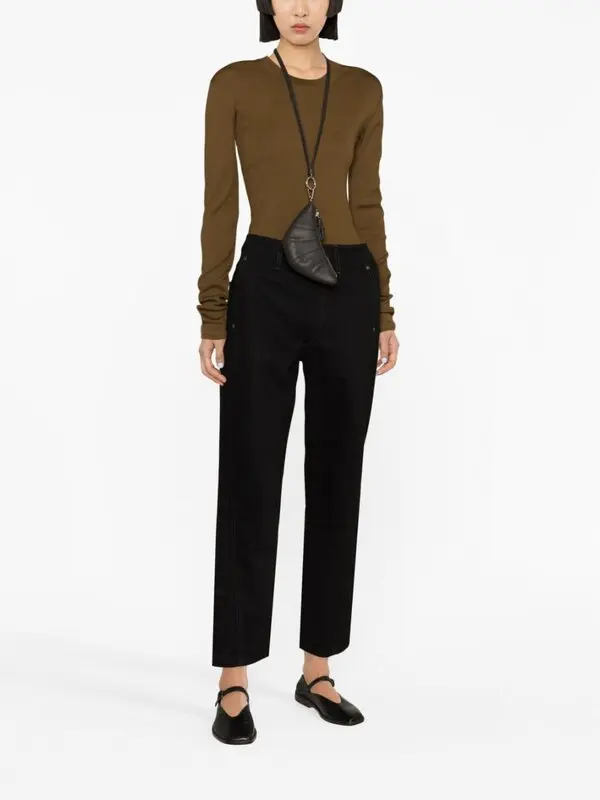 LEMAIRE Twisted Cropped Jeans - Black