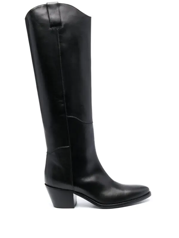 P.a.r.o.s.h 65mm Knee-high Leather Boots - Black
