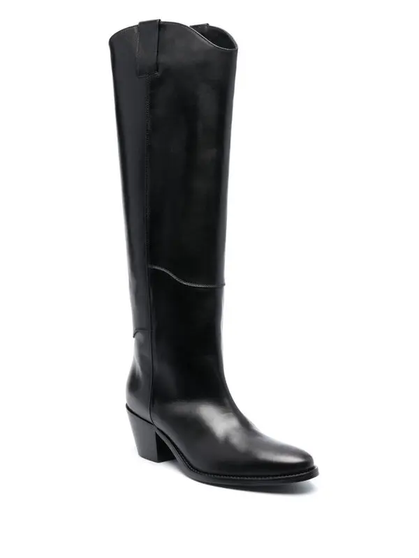 P.a.r.o.s.h 65mm Knee-high Leather Boots - Black