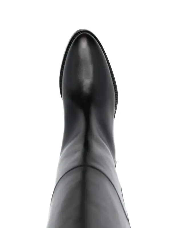 P.a.r.o.s.h 65mm Knee-high Leather Boots - Black