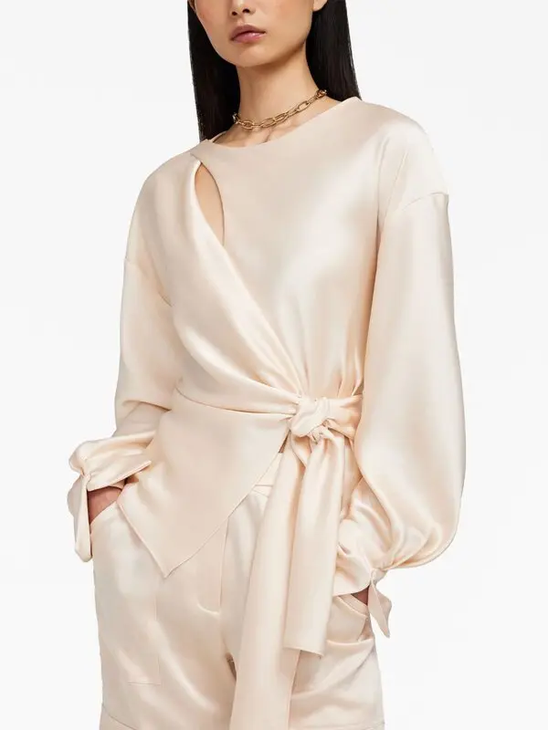 Simkhai Raffaella Knotted Top - Neutrals