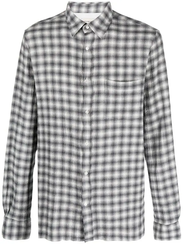 Officine Générale Graphic-print Seersucker Shirt
