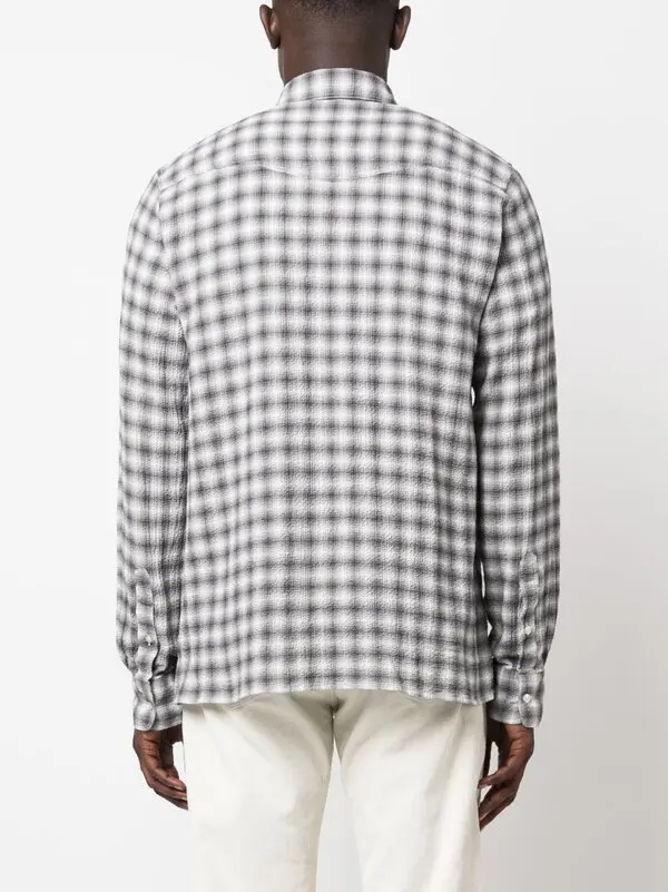 Officine Générale Graphic-print Seersucker Shirt