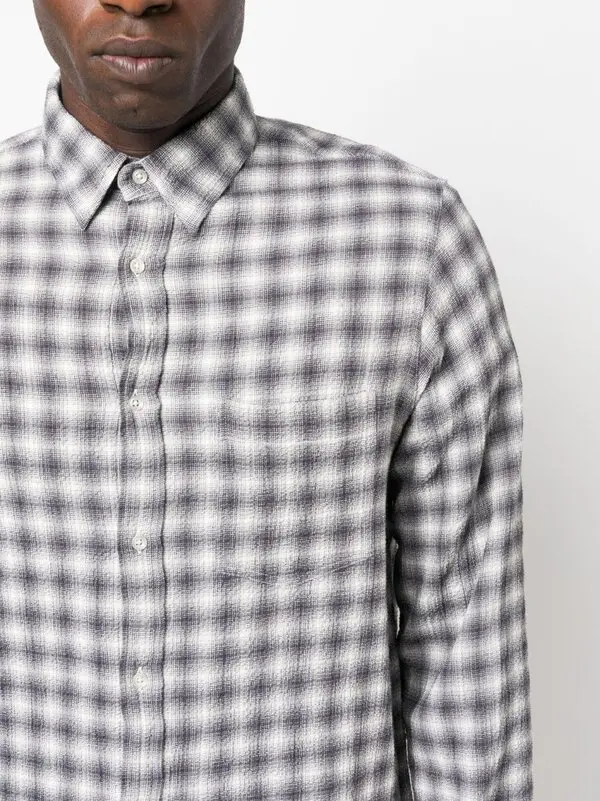 Officine Générale Graphic-print Seersucker Shirt
