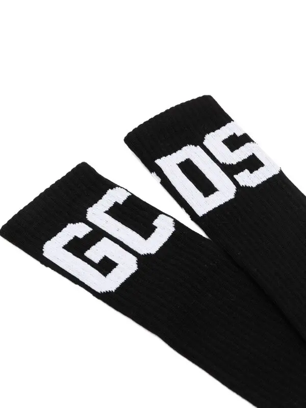 Gcds Logo-jacquard Ribbed Socks