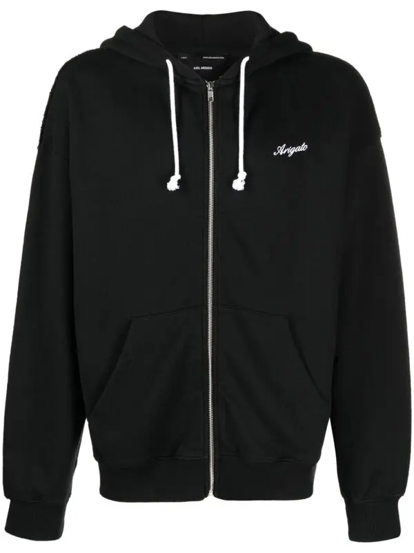 Axel Arigato Embroidered-logo Zip-fastening Hoodie