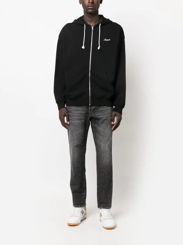 Axel Arigato Embroidered-logo Zip-fastening Hoodie