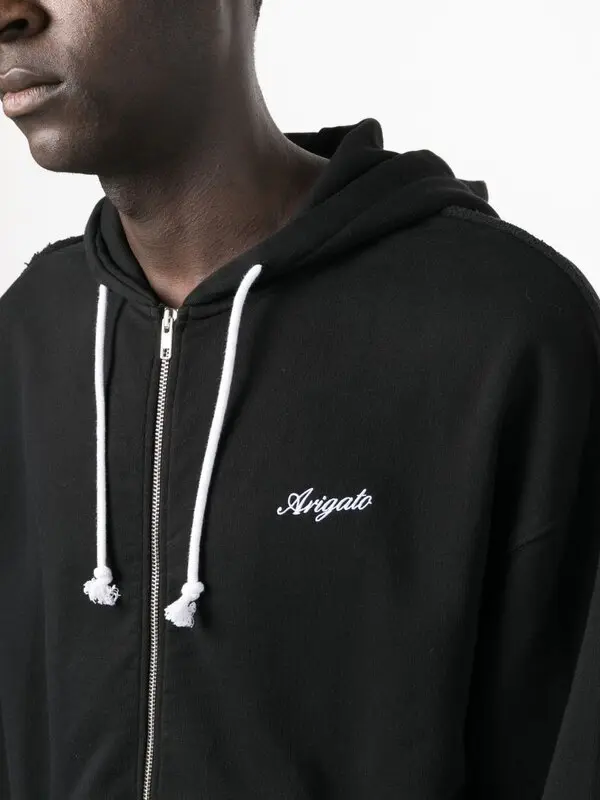 Axel Arigato Embroidered-logo Zip-fastening Hoodie