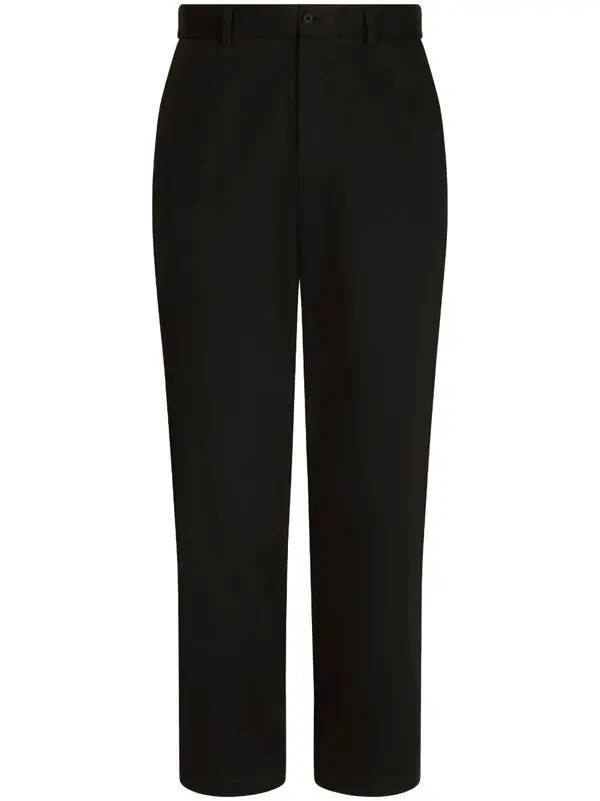 Dolce & Gabbana Front-fastening Straight-leg Trousers - Black